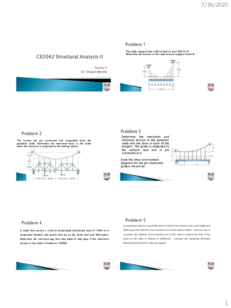 Tutorial 2 Dr. Shayani Mendis | Download Free PDF | Continuum Mechanics | Applied And ...