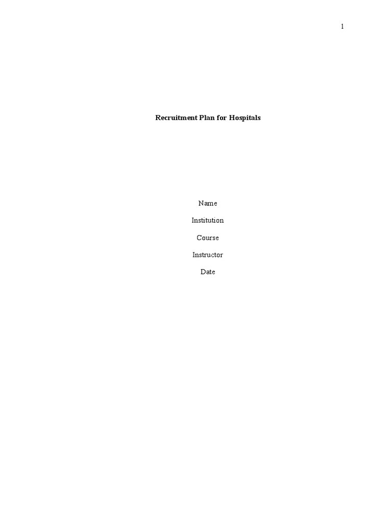 Hospital Recruitment Strategies Guide | PDF | Recruitment | Health Care