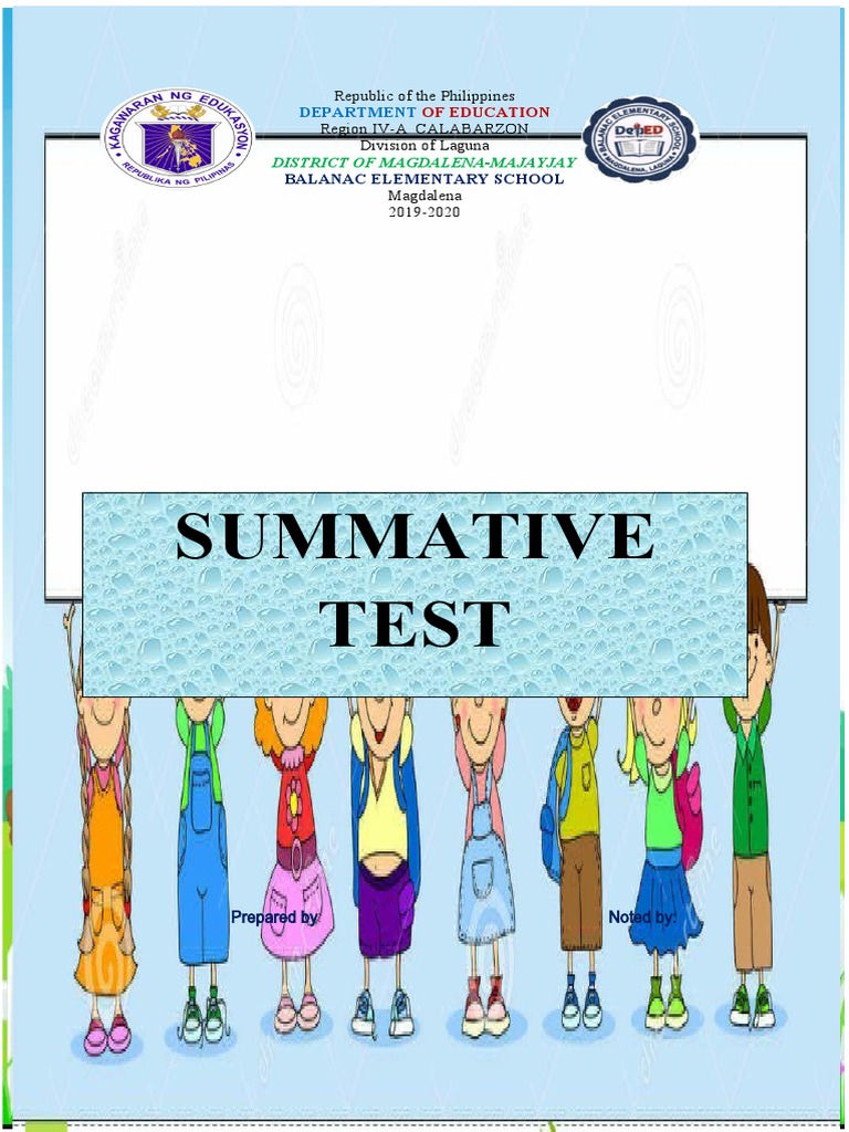 Summative Test Filipino 3 | PDF