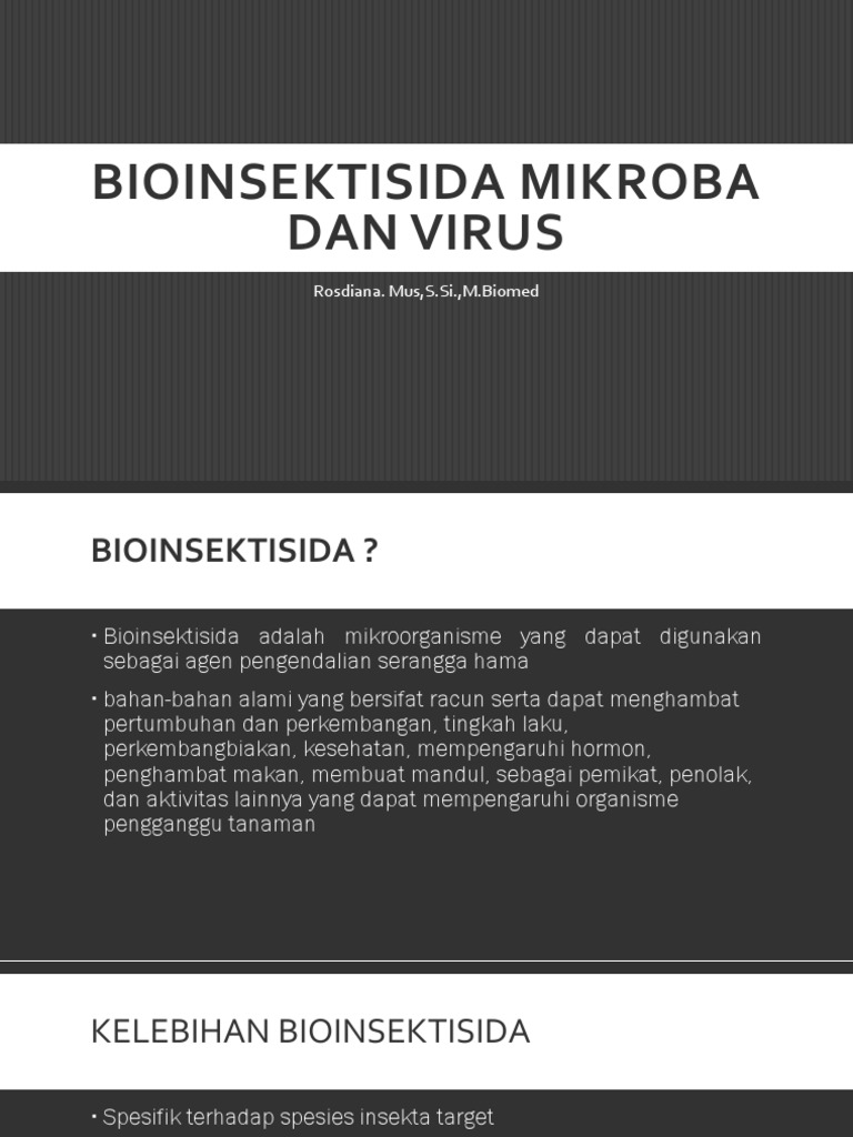 Bioinsektisida Mikroba Dan Virus | PDF