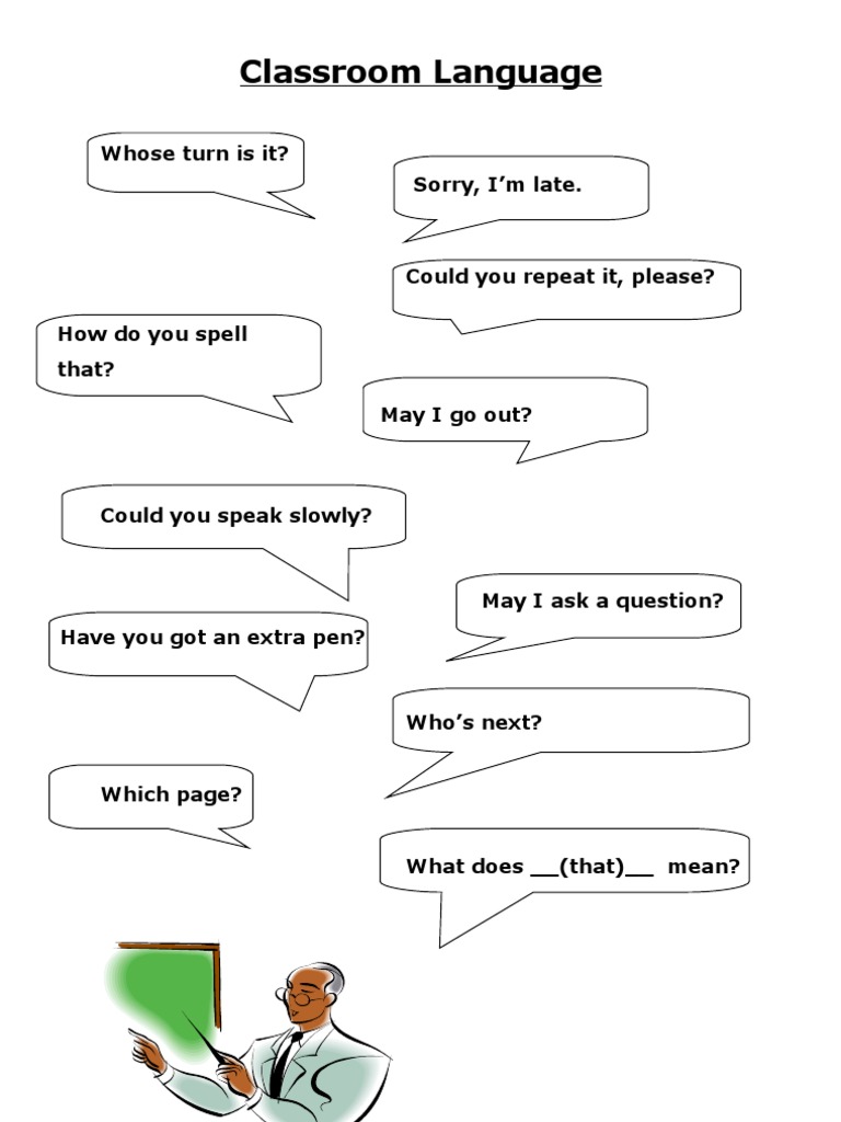 Classroom Language Phrases | PDF