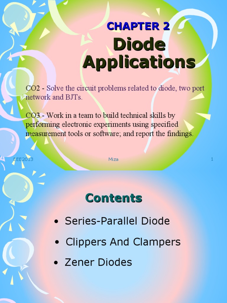 Diode Application | PDF | Rectifier | Diode