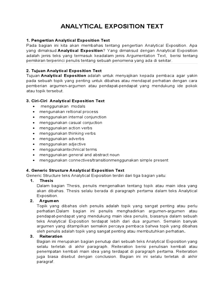 Struktur Teks Analytical Exposition | PDF