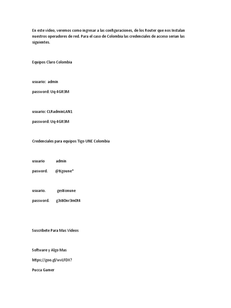 Acceso y configuración de routers Technicolor | PDF