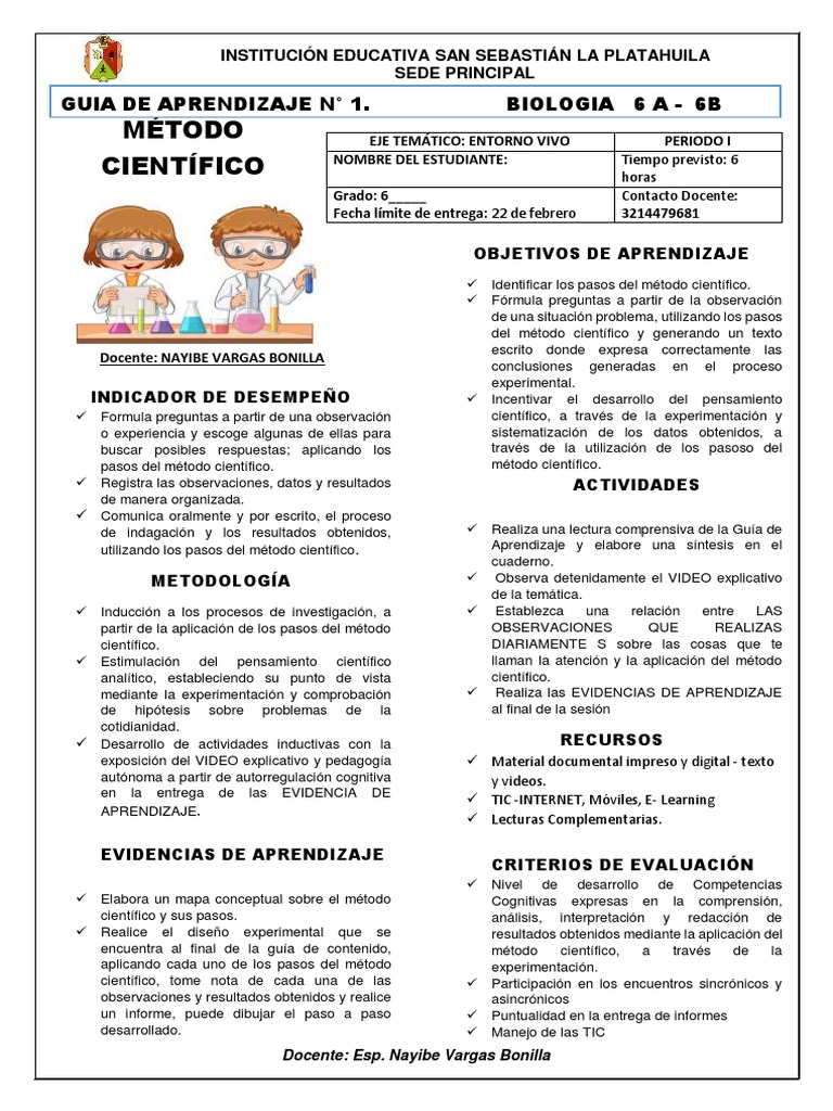 Actividades del Método Científico para Niños | PDF | Experimentar ...