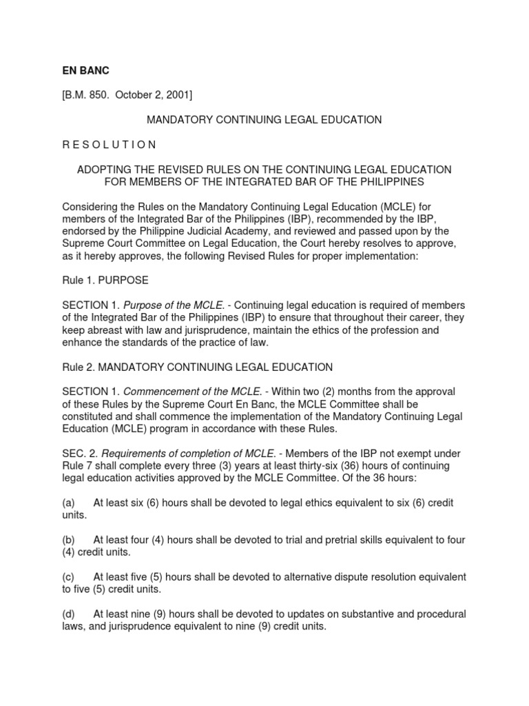 MCLE Rules and Info Compendium | PDF | Legal Education | Lawyer