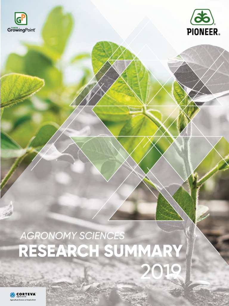 Agronomy Sciences Research Summary 2019 | PDF | Agronomy | Agriculture