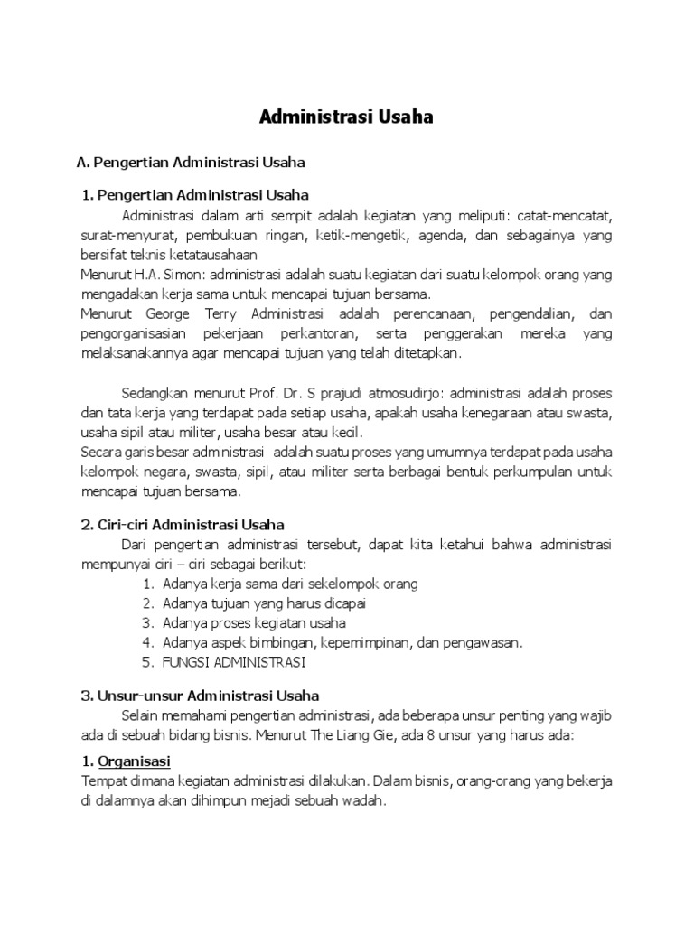 Administrasi Usaha | PDF