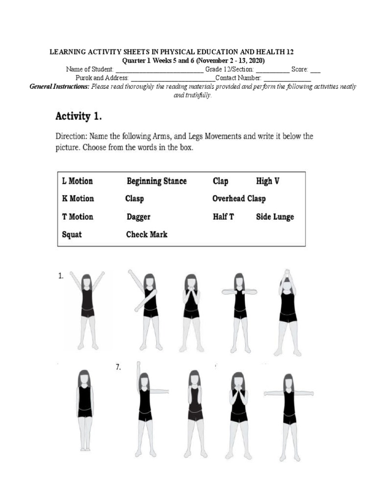 Name of Student: - Grade 12/section: - Score: - Purok and Address ...