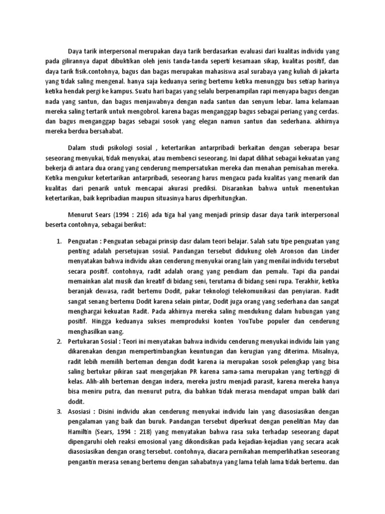 Daya Tarik Interpersonal | PDF