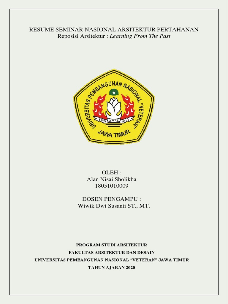 Resume Seminar Nasional Arsitektur Pertahanan | PDF
