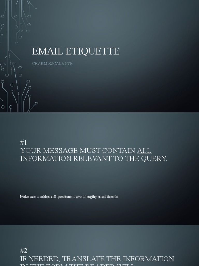 Effective Email Etiquette Tips | PDF