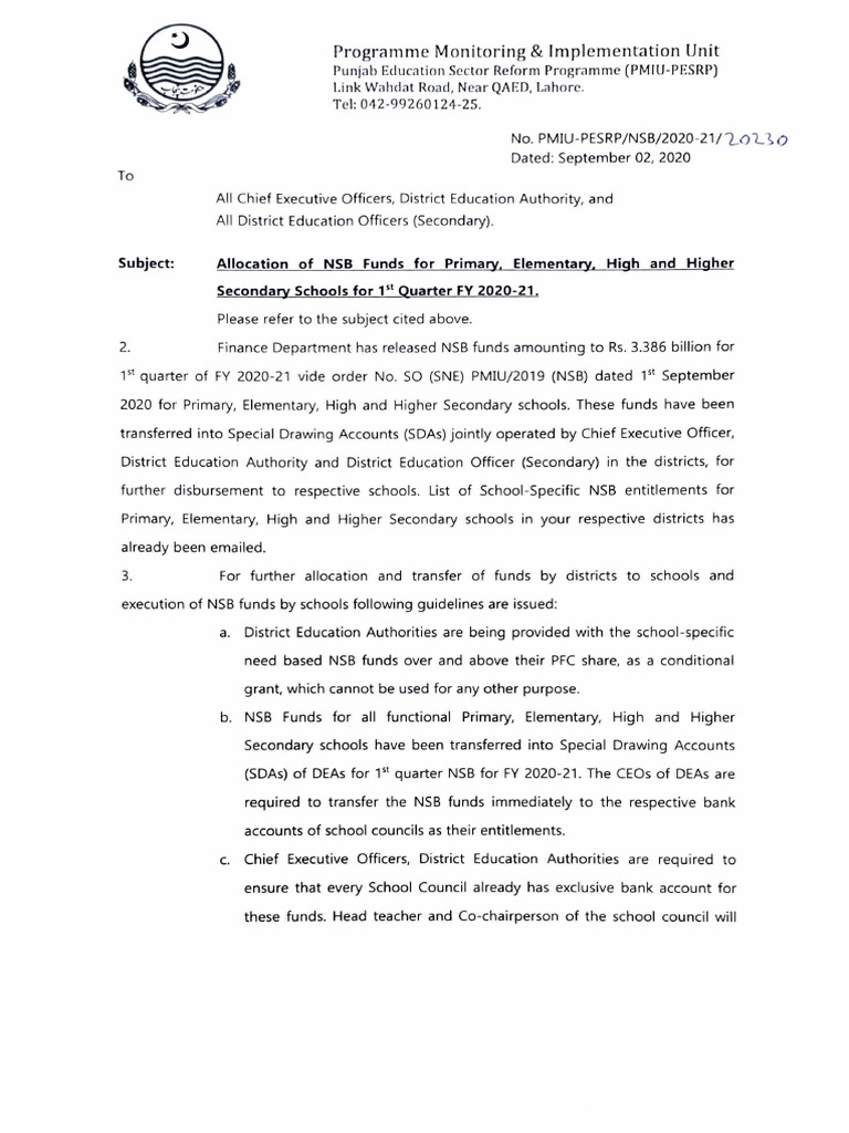 PMIU Letter For CEOs 2 Sept 2020 | PDF | Economies | Policy