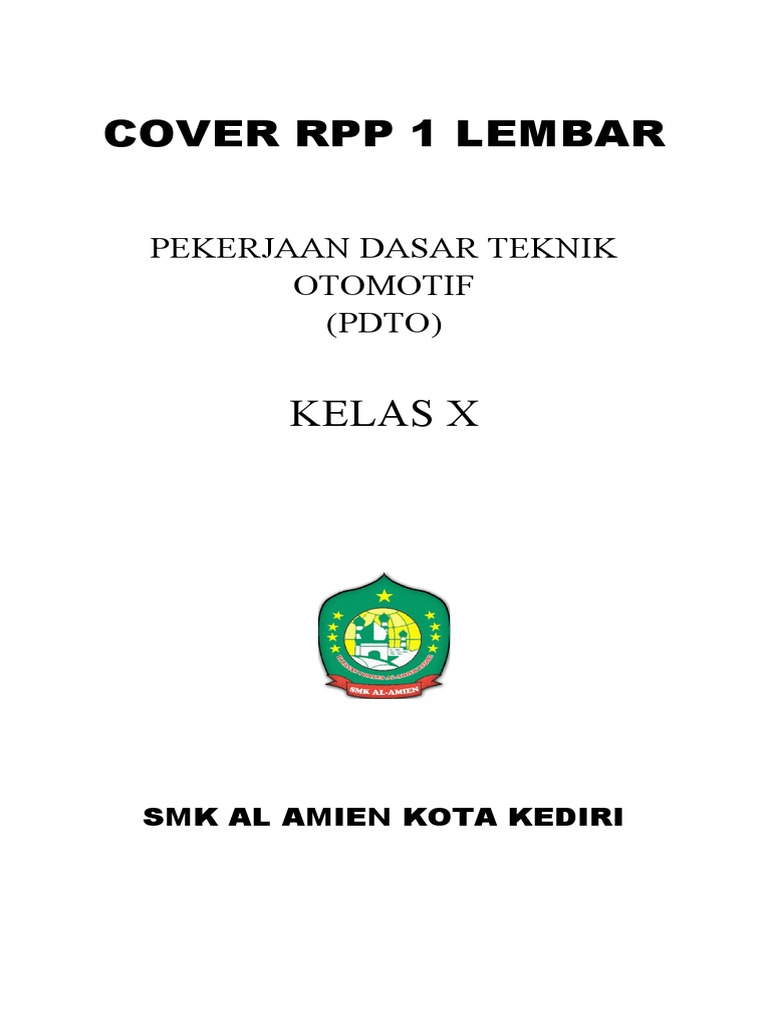 Cover RPP 1 Lembar | PDF