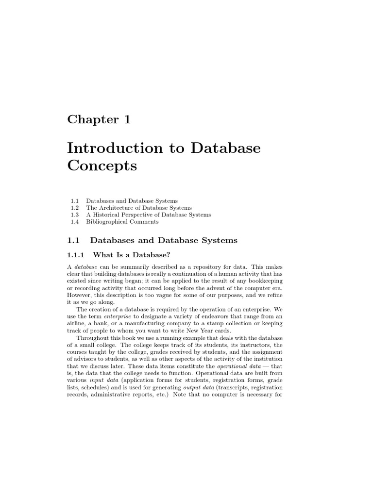 Introduction To Database Concepts | PDF | Database Transaction | Databases