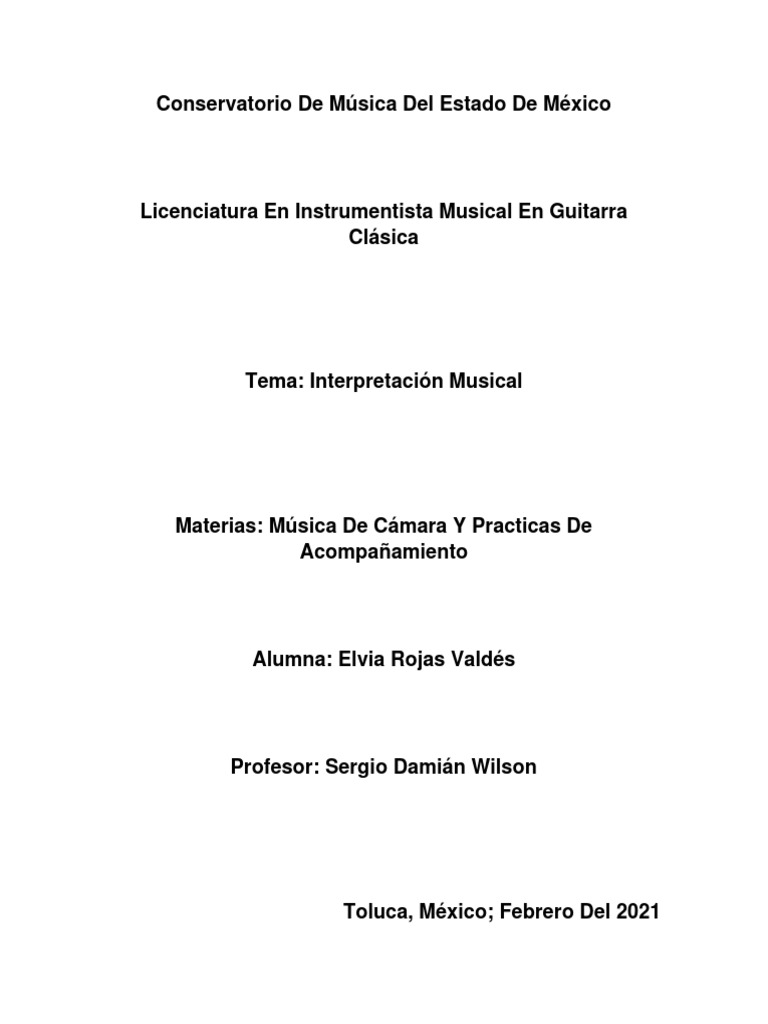 Interpretacion Musical | PDF | Compositores | Las emociones