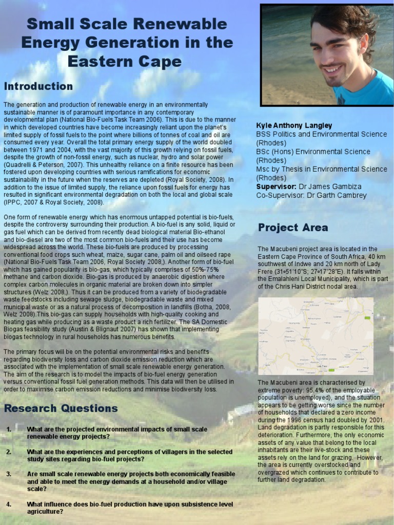 Renewable Energy Potential in Eastern Cape | PDF | Biogas | Waste