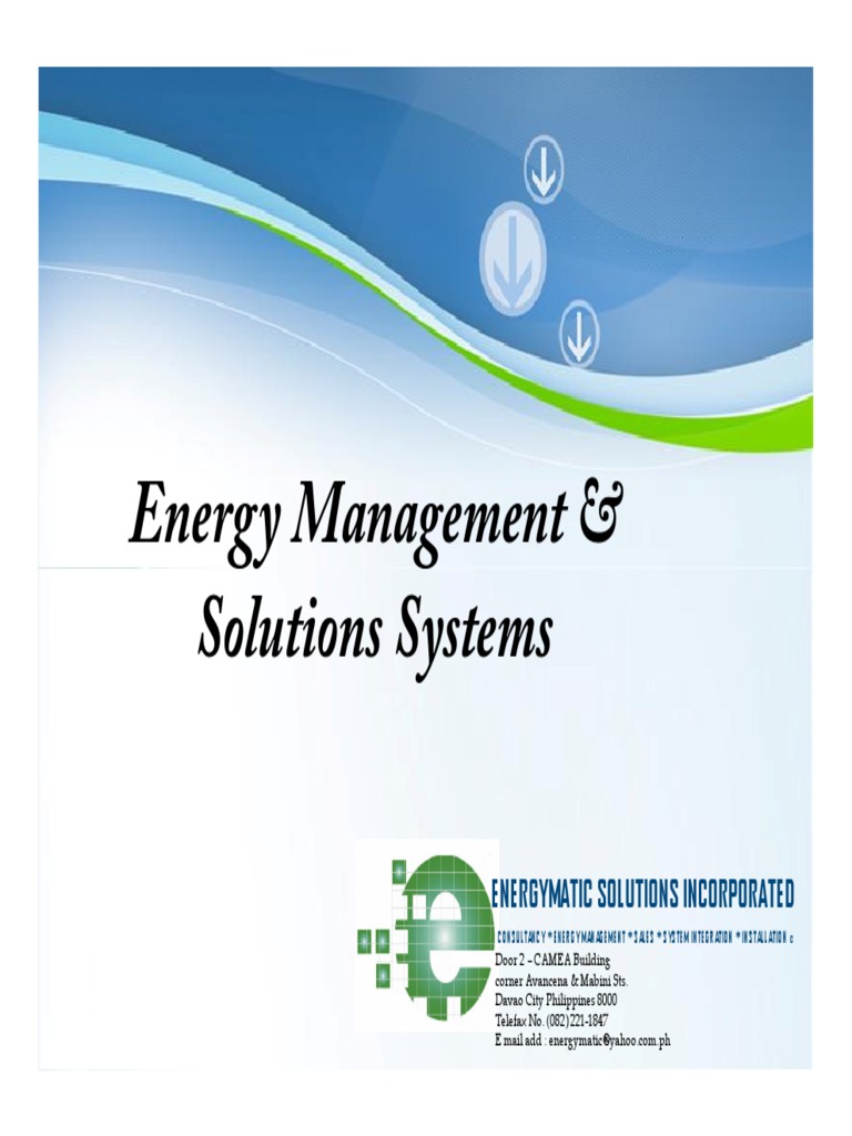 Energy Management Systems Presentation | PDF | Energy Management ...