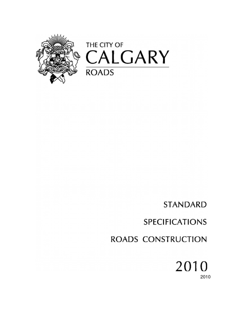 2010 Road Construction Specifications | PDF | Specification (Technical ...