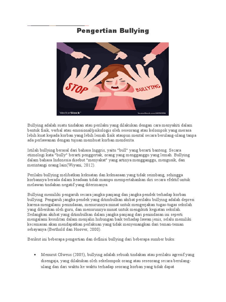 Definisi dan Jenis Bullying | PDF