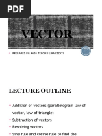 Notes For Vector 11th Physics | PDF | Norm (Mathematics) | Euclidean Vector