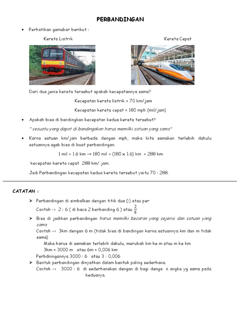 Konsep Perbandingan | PDF