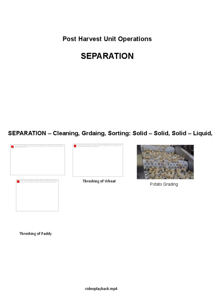 Separation: Post Harvest Unit Operations | PDF | Legume | Oat