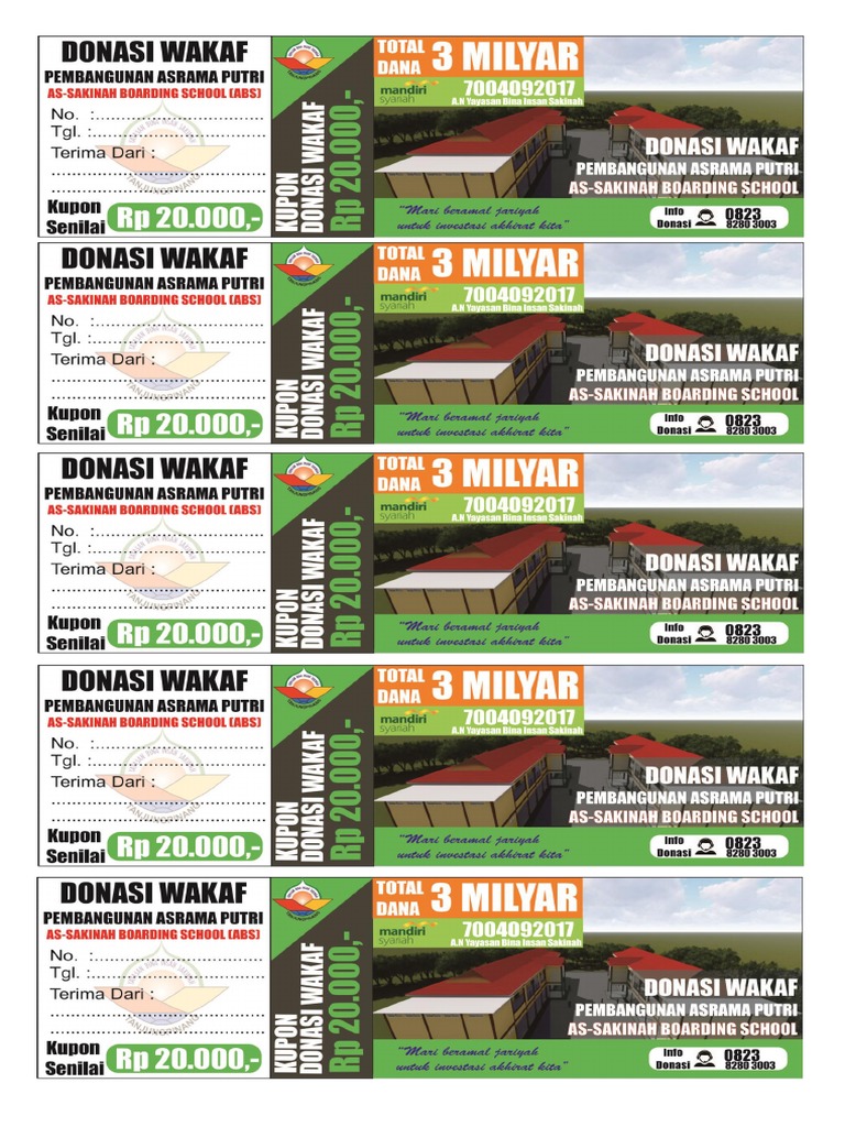 Kupon 20 RB Asrama | PDF
