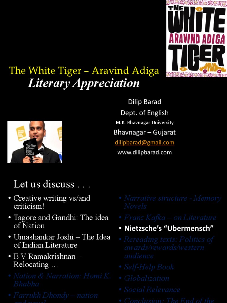 Literary Appreciation of 'The White Tiger' | PDF | Science ...