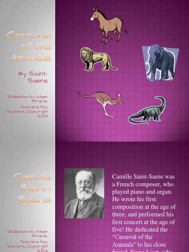 Carnivaloftheanimals Sain Saens | PDF | Performing Arts | Musical ...