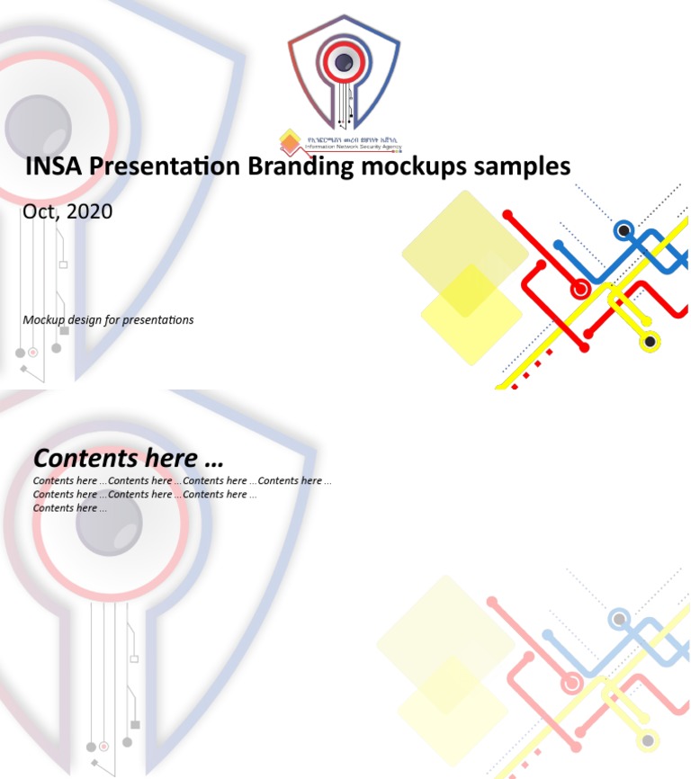 INSA Presentation Branding Mockups Samples: Mockup Design For ...