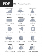 Formulario Área, Perímetro y Volumen de Figuras Geométricas | PDF