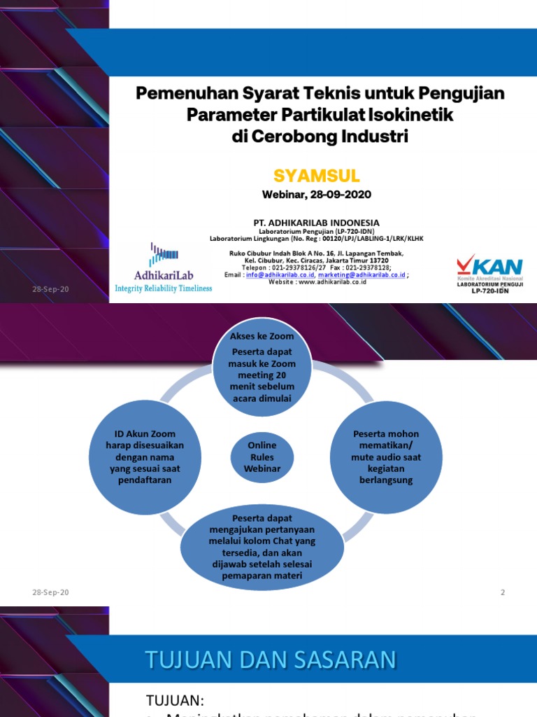 Metode Pengujian Emisi Partikulat Secara Isokinetik | PDF