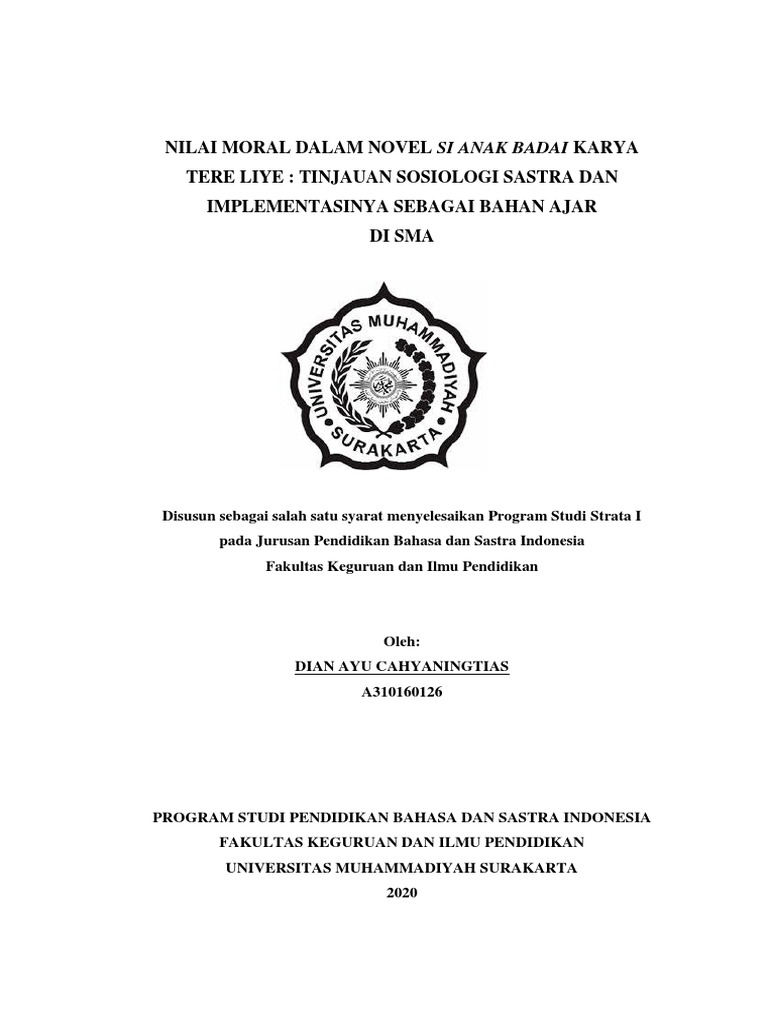 Proposal Novel Si Anak Badai | PDF