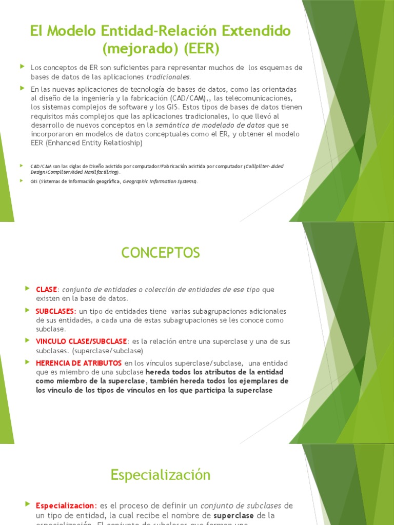 El Modelo Entidad-Relación Extendido (Mejorado) (EER) | PDF | Herencia ...
