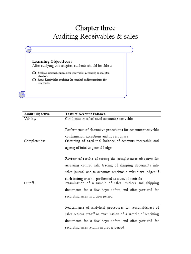 CH 3 Audit II | PDF | Receipt | Internal Control