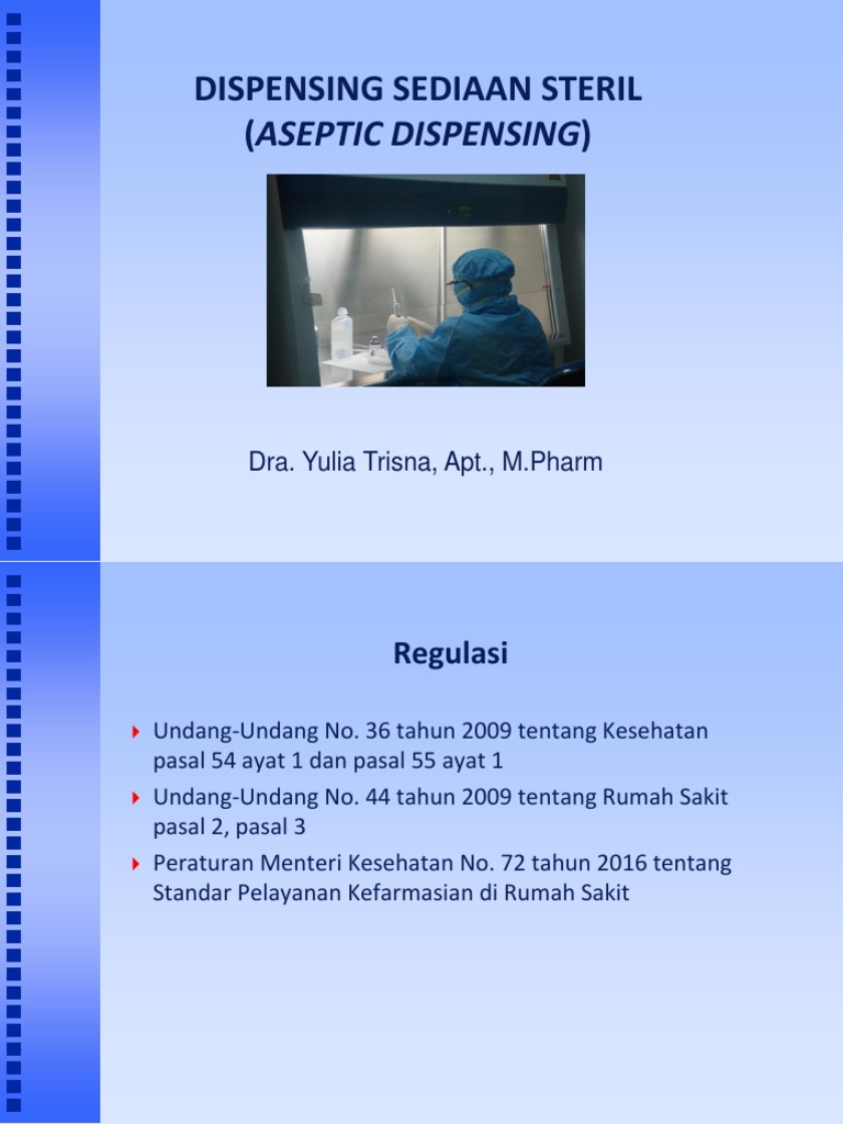 Dispensing Sediaan Steril Yulia Trisna 14 Oktober 2019 | PDF