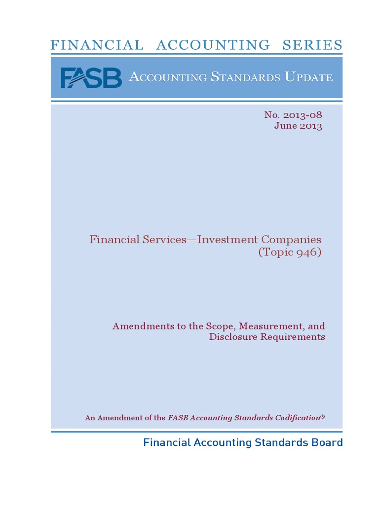 FASB Update On ASC 946 | PDF | Financial Accounting Standards Board ...