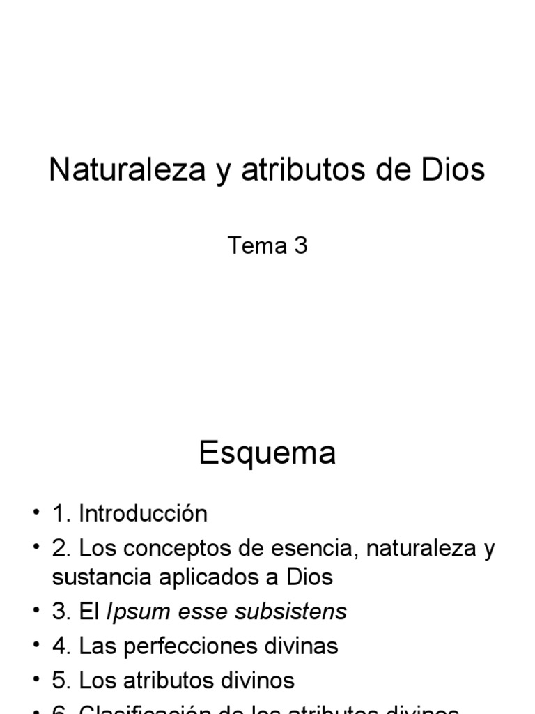 Naturaleza y Atributos de Dios | PDF | Esencia | Analogía Naturaleza y Atributos de Dios | PDF | Esencia | Analogía