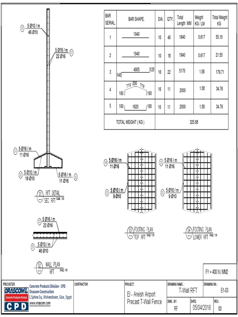 T-Wall RFT | PDF | Concrete