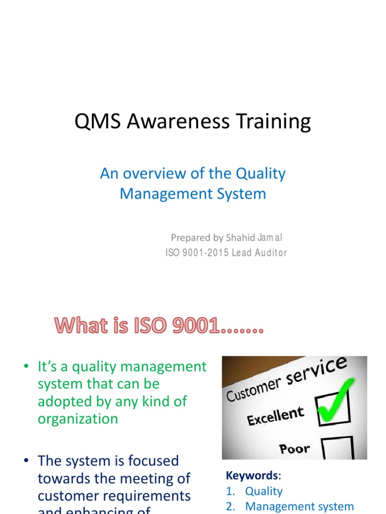 9001-2015 Awareness | PDF | Quality Management System | Iso 9000