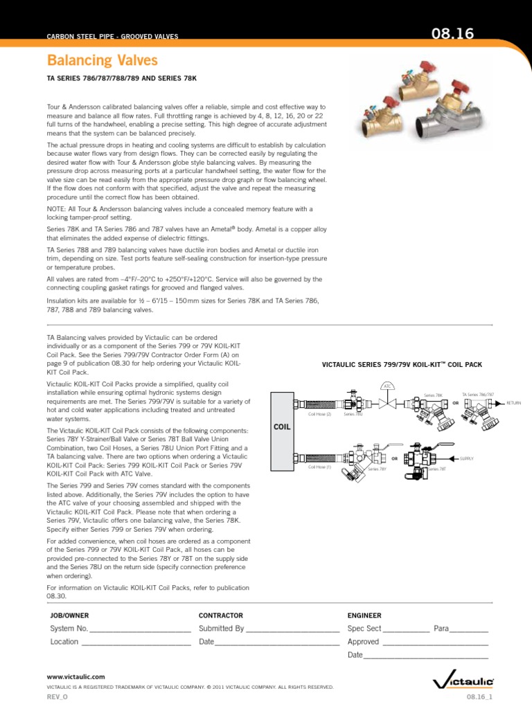 Balancing Valves: TA SERIES 786/787/788/789 and SERIES 78K | Download ...
