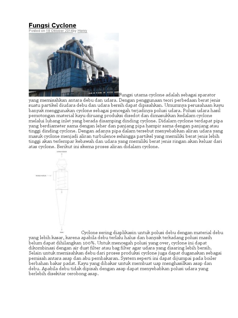 Fungsi Cyclone-1 | PDF