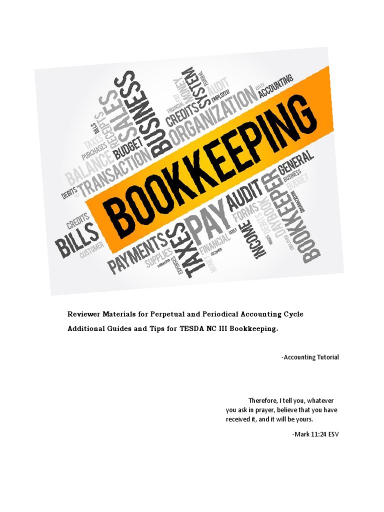 Tesda NC III Bookkeeping Reviewer 1 | PDF | Depreciation | Revenue