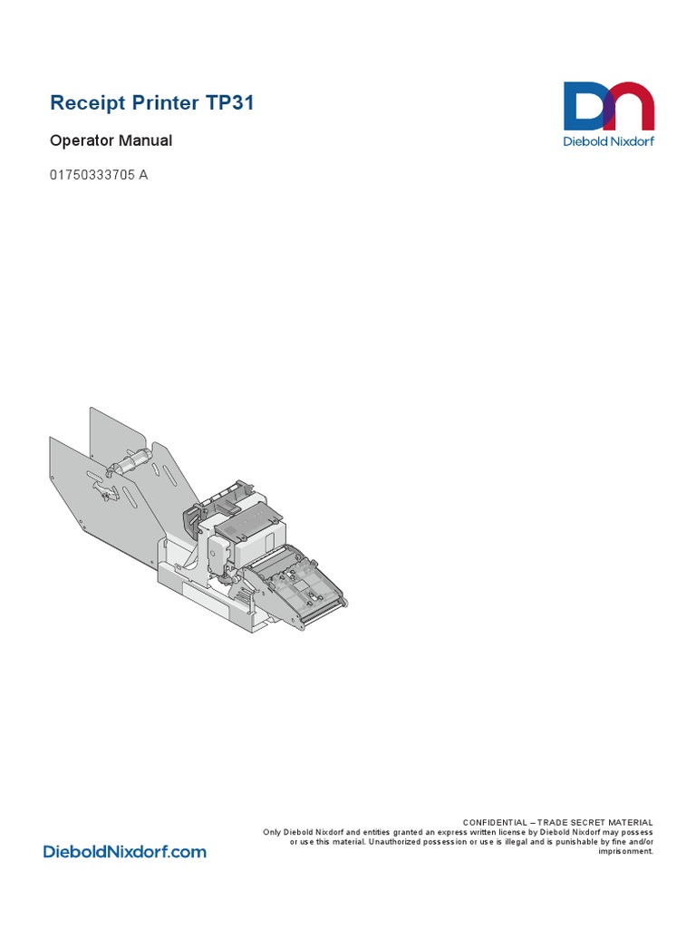 Receipt Printer TP31: Operator Manual | PDF | Electrical Connector ...