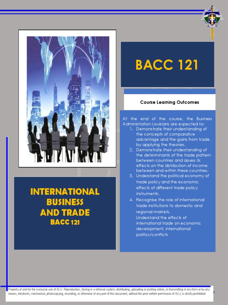 Bacc 121 Module One | Download Free PDF | World Trade Organization ...