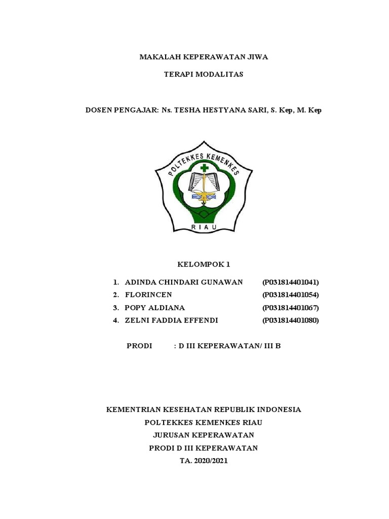 Makalah Modalitas Kel 1 | PDF