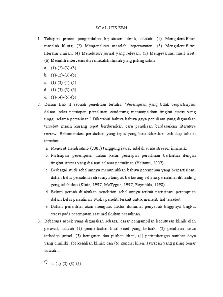 Soal Uts Ebn | PDF