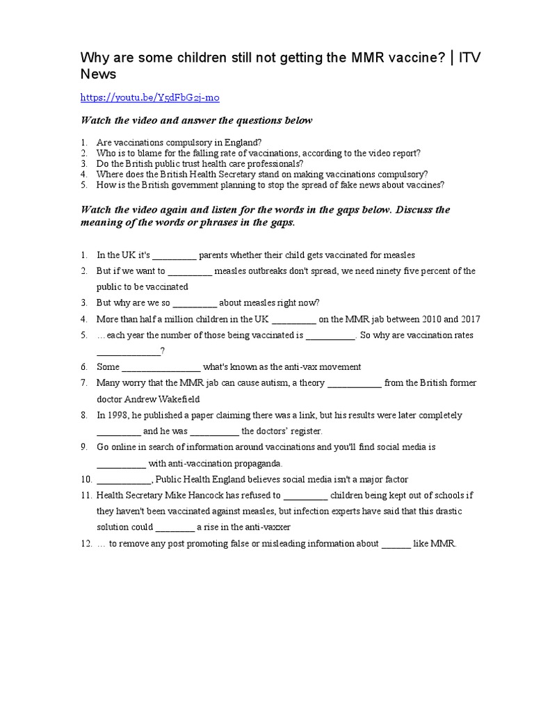 The-Vaccine-Debate Student-Handout | PDF