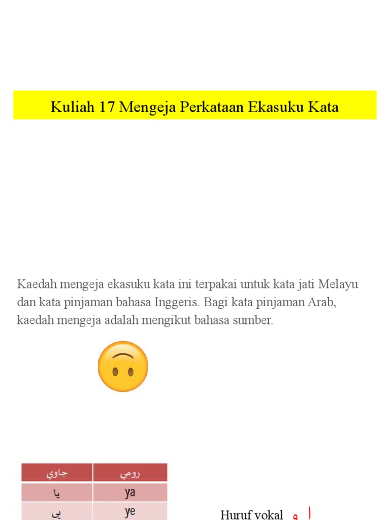 Minggu 12 - Mengeja Perkataan Ekasuku Kata | PDF